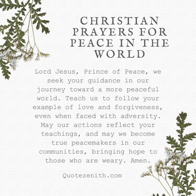 17+ Heartfelt Prayers For Peace In The World